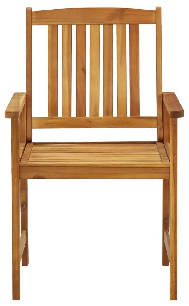 Zahradní židle s poduškami 4 ks masivní akáciové dřevo - Default Title