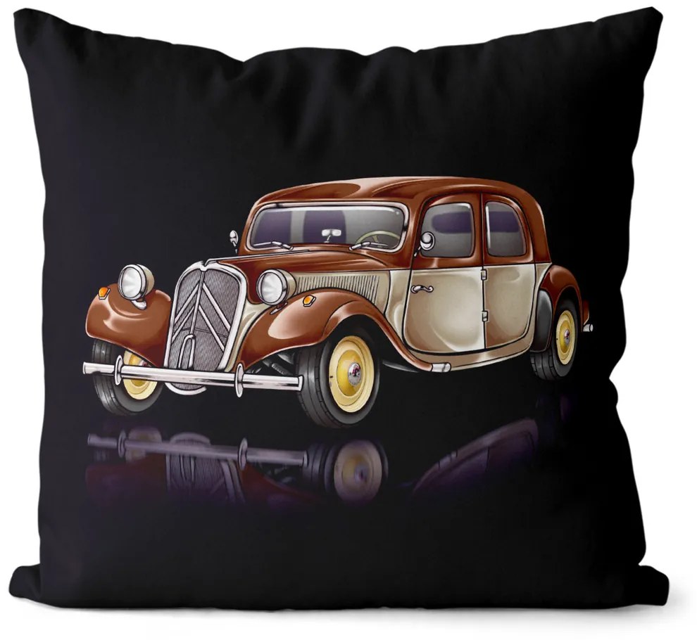 Polštář Citröen Traction Avant Brown (Velikost: 55 x 55 cm)