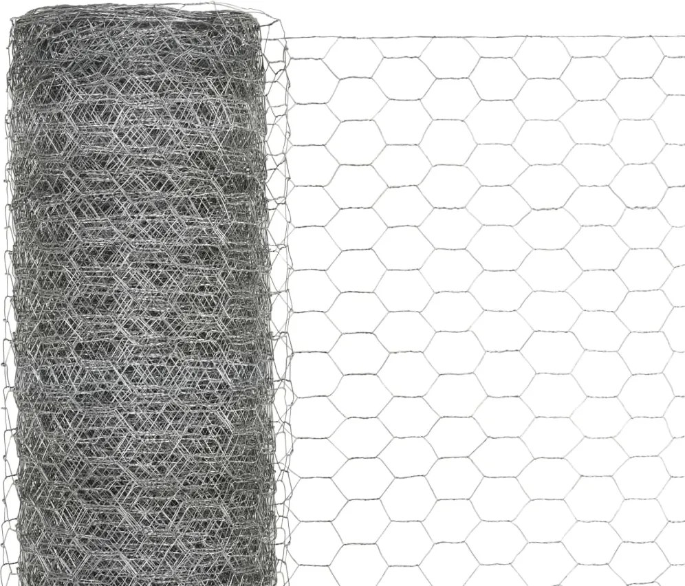 Pletivo ke kurníku pozinkovaná ocel 25 x 1,2 m stříbrné 143328