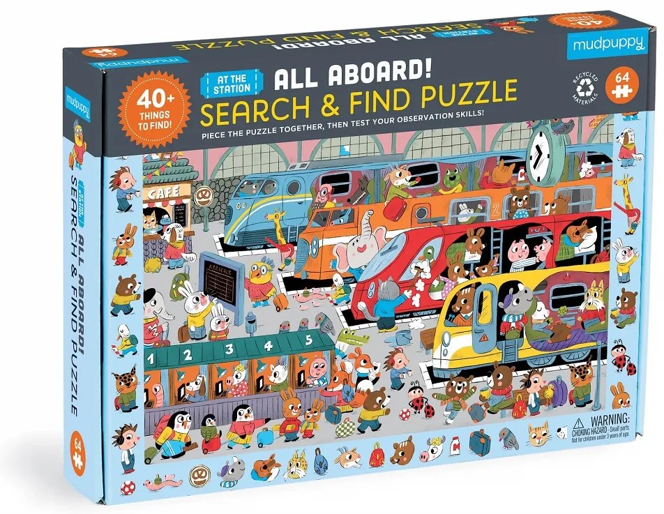 Mudpuppy Puzzle Nádraží 64 dílků