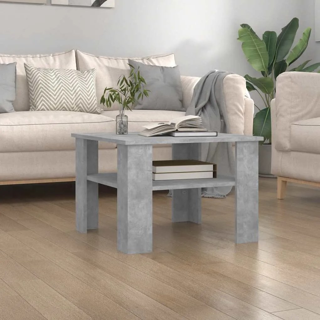 vidaXL Konferenční stolek 60x60x42 cm kompozitní dřevo [800215] Barva: Betonová šedá