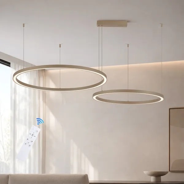 Brilagi - LED Stmívatelný lustr na lanku PORTOFINO LED/98W/230V béžová + DO