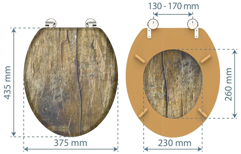 Eisl Sanitär WC prkénko MDF Solid Wood 80024