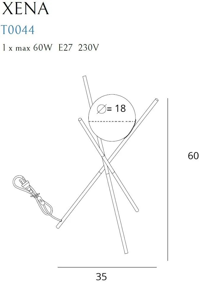 Maxlight Stolní lampa Maxlight T0044 XENA