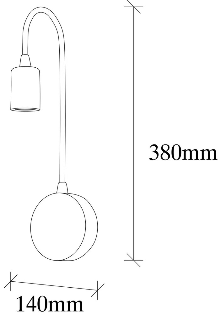 Nástěnná lampa Baston I černá