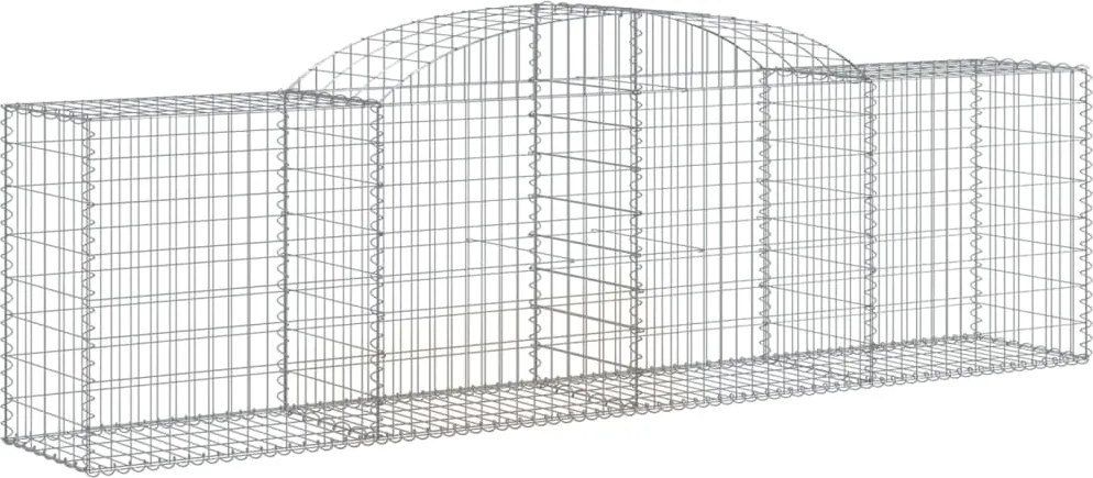 Klenuté gabionové koše 13ks 300x50x80/100 cm pozinkované železo 3146694