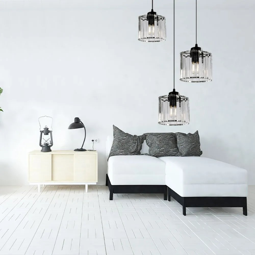 Toolight - ELEGANCE LAMPA SUFITOWA APP210-3CPR KRYSZTAŁ SREBRNA, OSW-08552