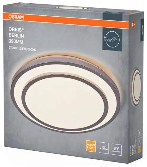 Osram - LED Stropní svítidlo ORBIS BERLIN LED/24W/230V pr. 39 cm stříbrná