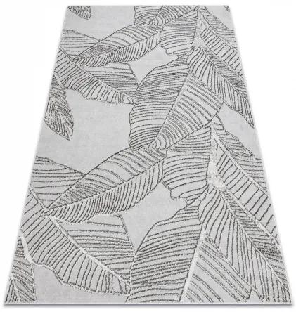 Dywany Luszczow Kusový koberec LIRA E1482 Listy, šedá Rozměr koberce: 80 x 150 cm