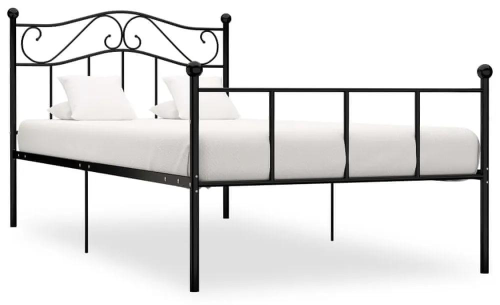 Petromila Rám postele černý kov 100 x 200 cm