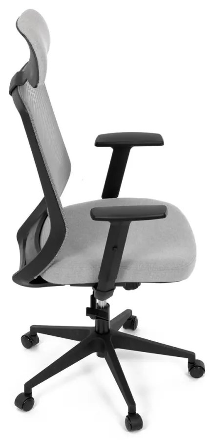 Kancelářská ergonomická židle SENA — síť / látka, černá / šedá