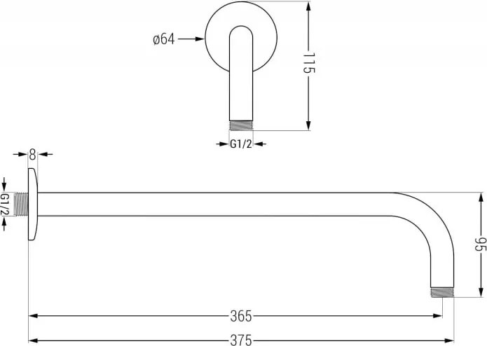 Mexen Kai DR70 podomítková vanová a sprchová souprava s dešťovou sprchou 25 cm, chromová, 77602DR70251-00
