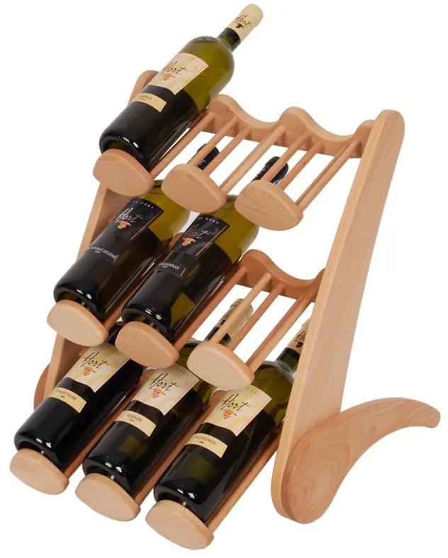 Stojan na víno 660 - Dřevěný stojan na 9 lahví vína