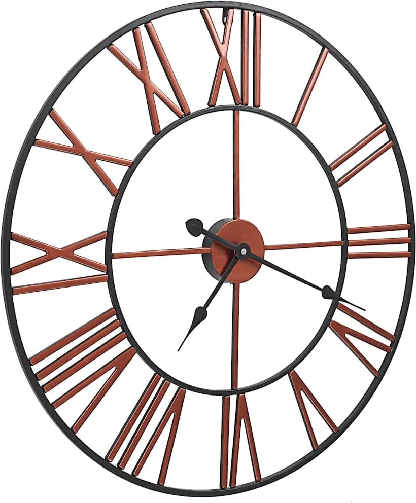 Nástěnné hodiny kovové 58 cm červené 283864