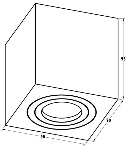 Zuma Line ACGU10-161 - Bodové svítidlo QUARDIP SL 1xGU10/50W/230V černá