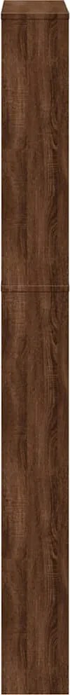 Botník se zrcadlem 5patrový hnědý dub 63 x 17 x 169,5 cm 3228285
