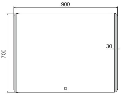 Nimco LED zrcadlo 900x700 s dotykovým senzorem ZP 17019V