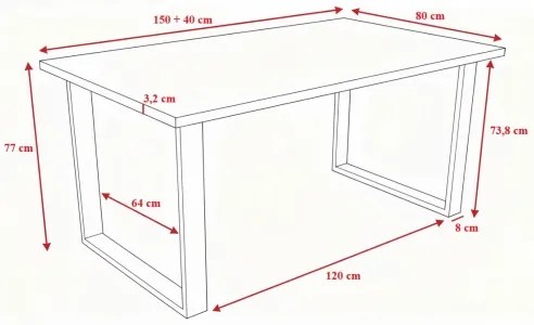 Rozkládací jídelní stůl COLIN dub sonoma