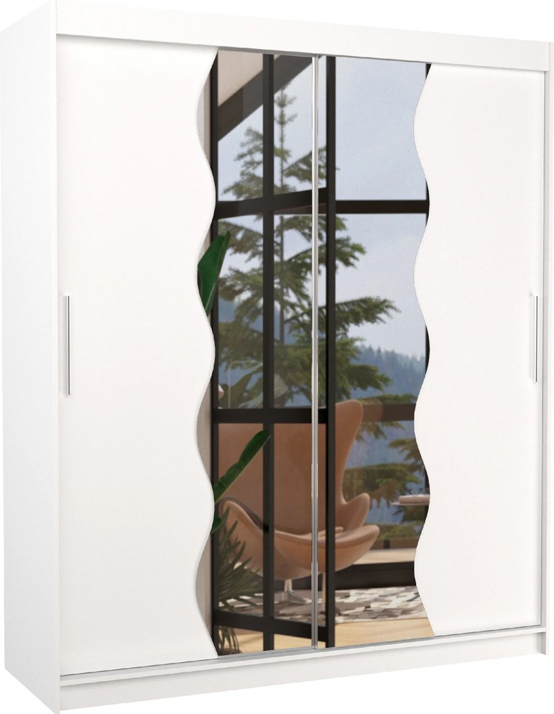 ADRK Furniture Posuvná skříň s zrcadlem KANSAS 180 ADRK-SW-KAN-W-180
