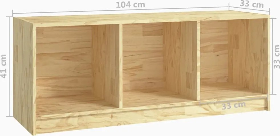 vidaXL TV stolek 104 x 33 x 41 cm masivní borové dřevo [809960] Barva: medová hnědá