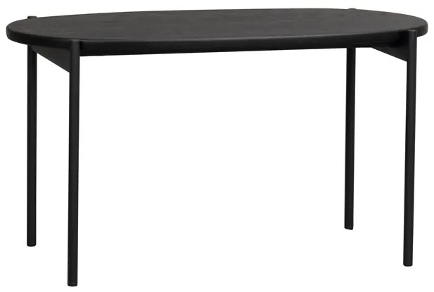 Černý dubový konferenční stolek Rowico Kirun, 80  cm
