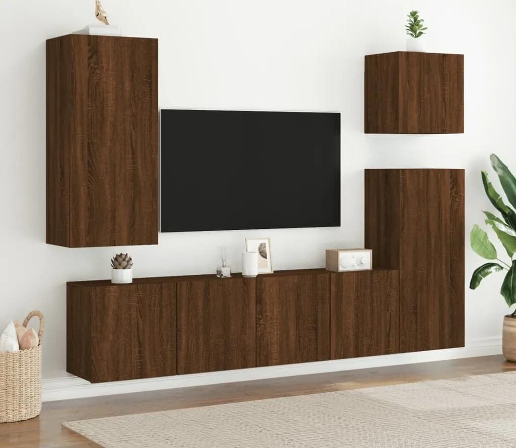 vidaXL TV skříňka nástěnná 80 x 30 x 41 cm [836964] Barva: hnědý dub