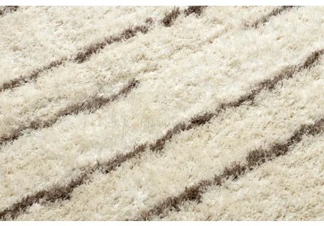 koberec FLUFFY 2371 shaggy pruhy krém / béžový velikost 120x170 cm | krásné koberce cz