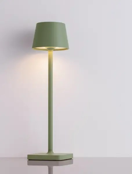 Venkovní stolní lampa Deck zelená