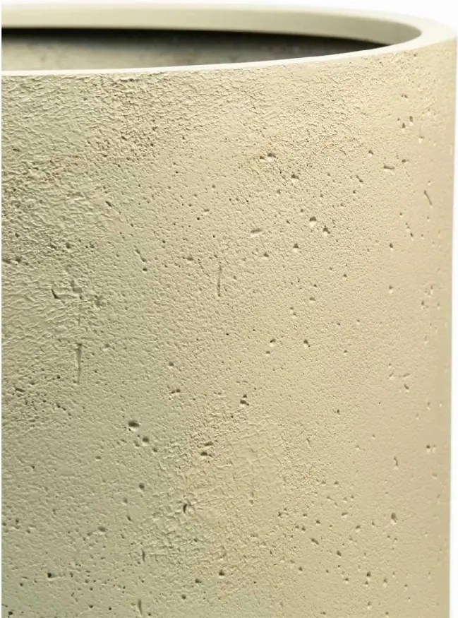 Kulatý květináč CHICO, sklolaminát, průměr 50 x výška 60 cm, krémový