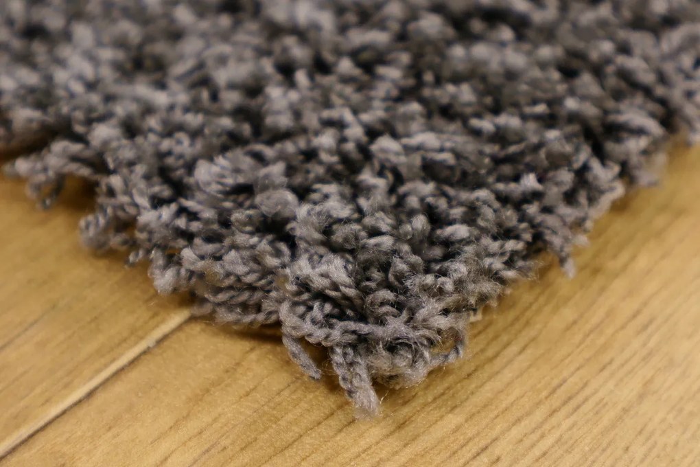 Vopi, Metrážový koberec Color Shaggy šedý - neúčtujeme odřezky z role, na míru, šíře 2m,3m,4m, šedá, ab (mřížka), ložnice