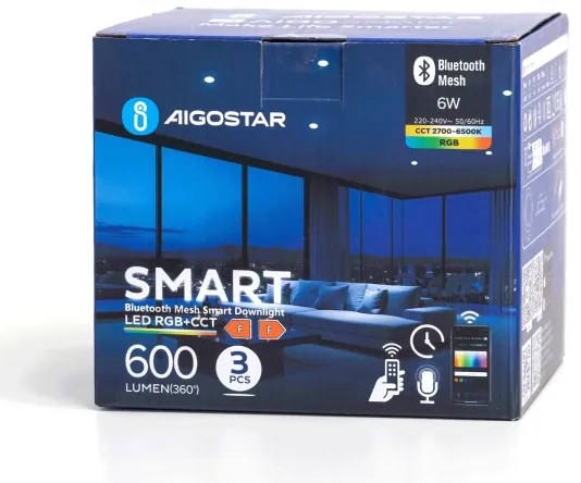 Aigostar-SADA 3xLED RGBW Stm. podhl. svítidlo MESH 6W/230V 2700K-6500K pr.11,5cm