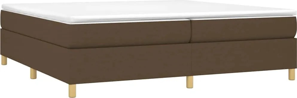 Rám postele s boxspringem tmavě hnědý 200 x 200 cm textil 3120988