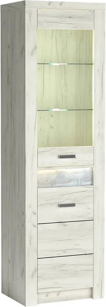 Obývací stěna INDIANAPOLIS k | sestava CH | 330 cm | kraft bílý