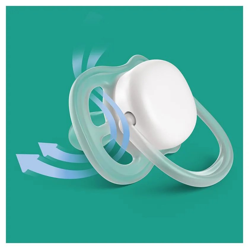 PHILIPS AVENT Šidítko Ultra air noční 0-6 m chlapec, 2 ks Philips Avent