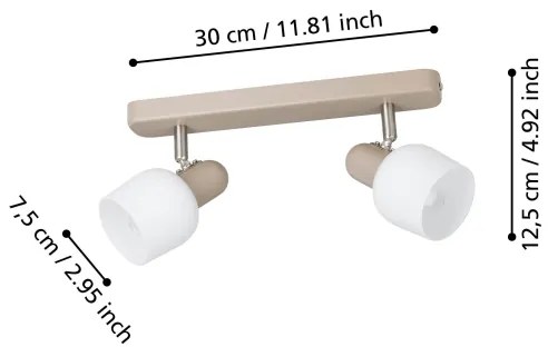 Eglo 900715 - Bodové svítidlo CORATO 2xE14/18W/230V