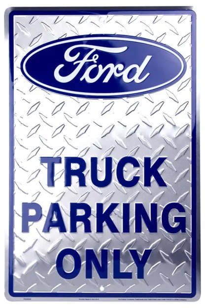 Plechová cedule Ford Truck Parking 30 cm x 40 cm