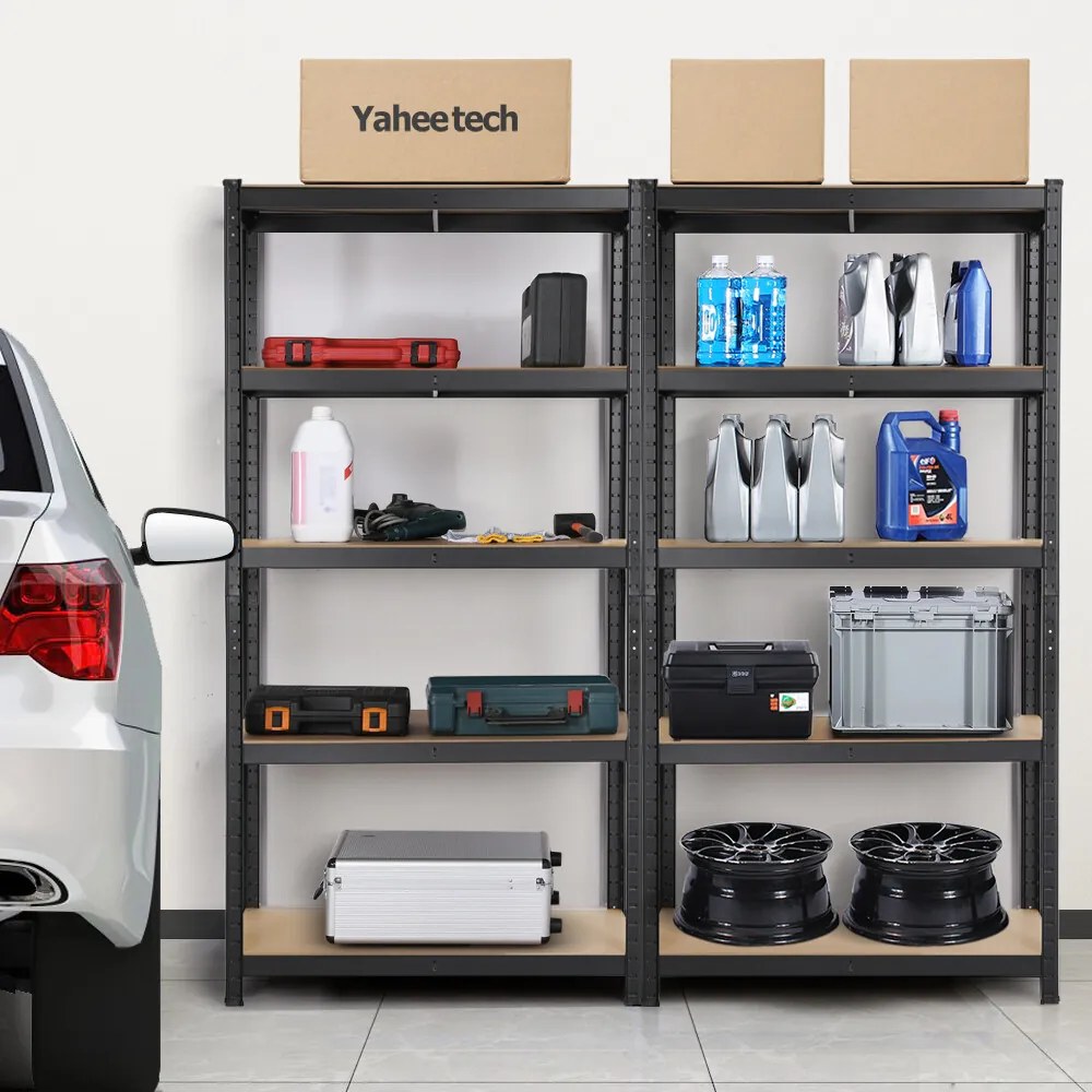 Zátěžový regál Yaheetech – Mod.9: 180 × 90 × 60 cm/875 kg černá (264515749188)