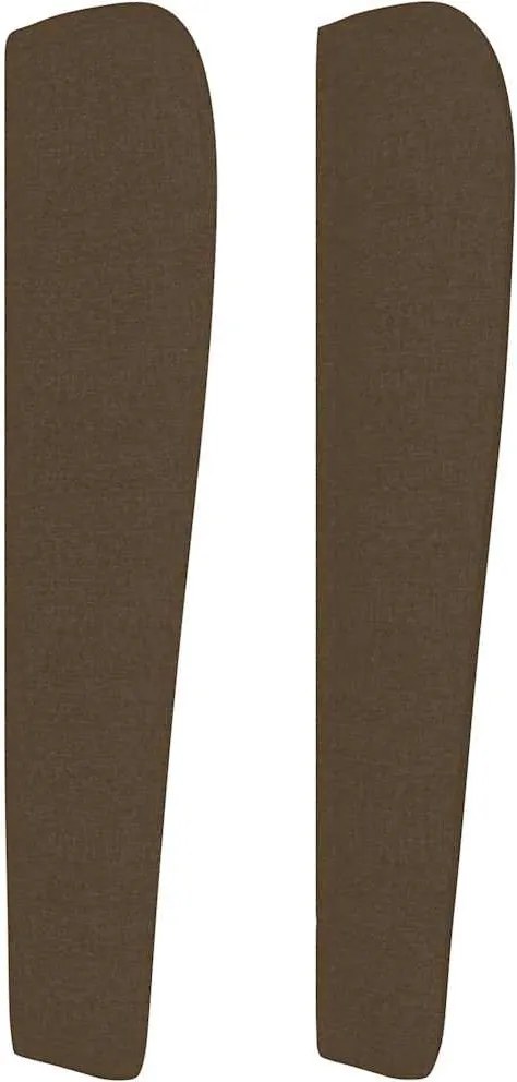 Čelo postele typu ušák tmavě hnědé 83 x 23 x 118/128 cm textil 3118367