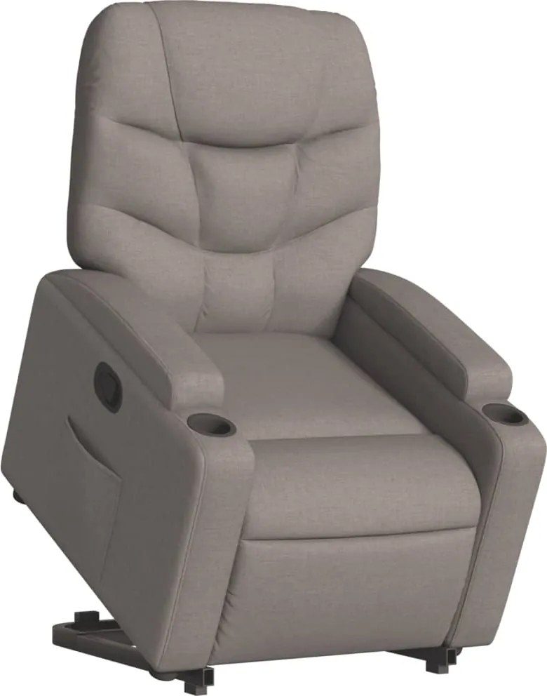 Zvedací polohovací křeslo taupe textil 3204604