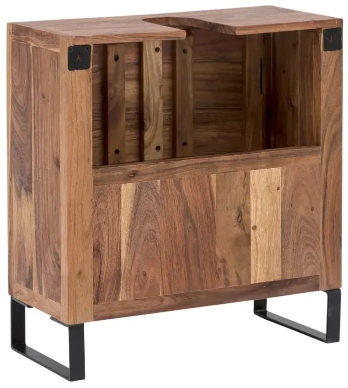 furniture-nabytek.cz - Masivní skříňka pod umyvadlo Sidora z akáciového dřeva, lakovaná, hnědá – 56×25×60 cm