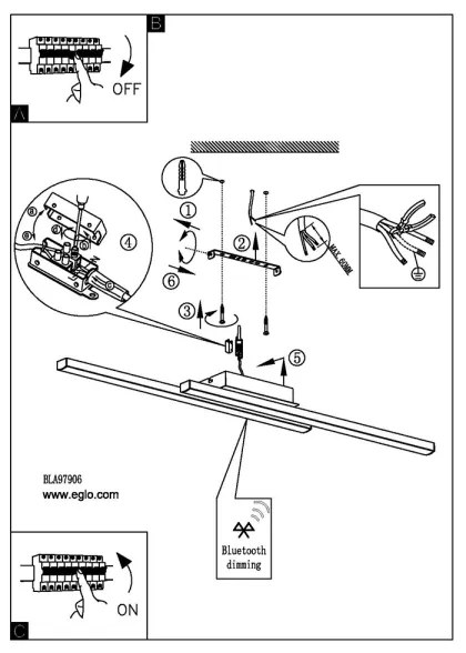 Eglo 97906 - LED RGB Stmívatelný přisazený lustr FRAIOLI-C 2xLED/17W/230V