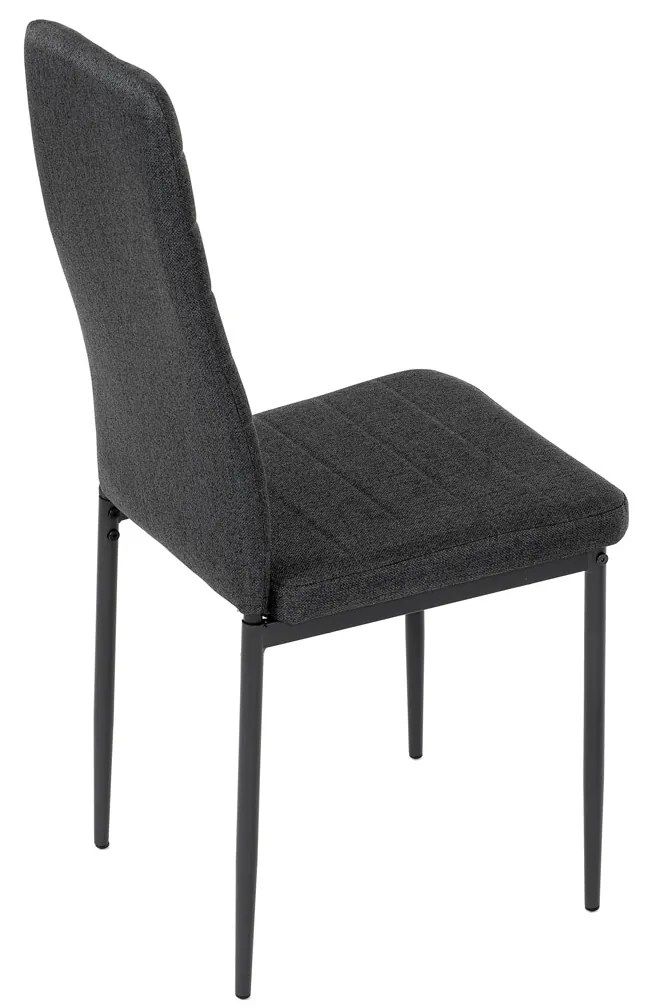 AUTRONIC Židle jídelní, černá látka, kov šedá