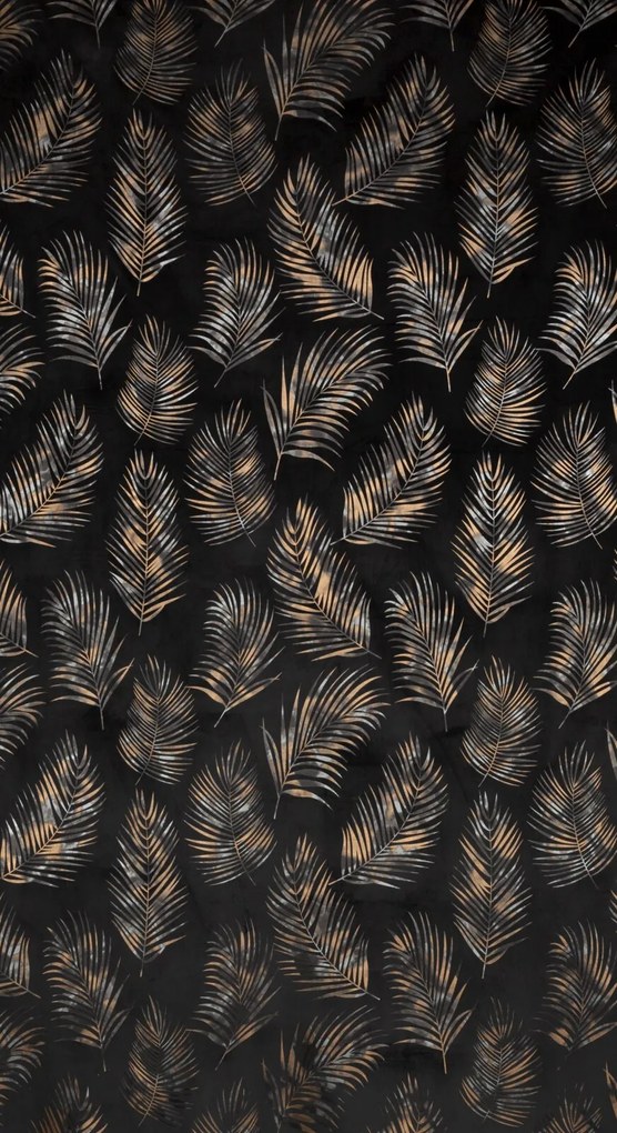 ZATEMŇOVACÍ ZÁVĚS NA KROUŽCÍCH GLORIA2 140X250 CM LISTY