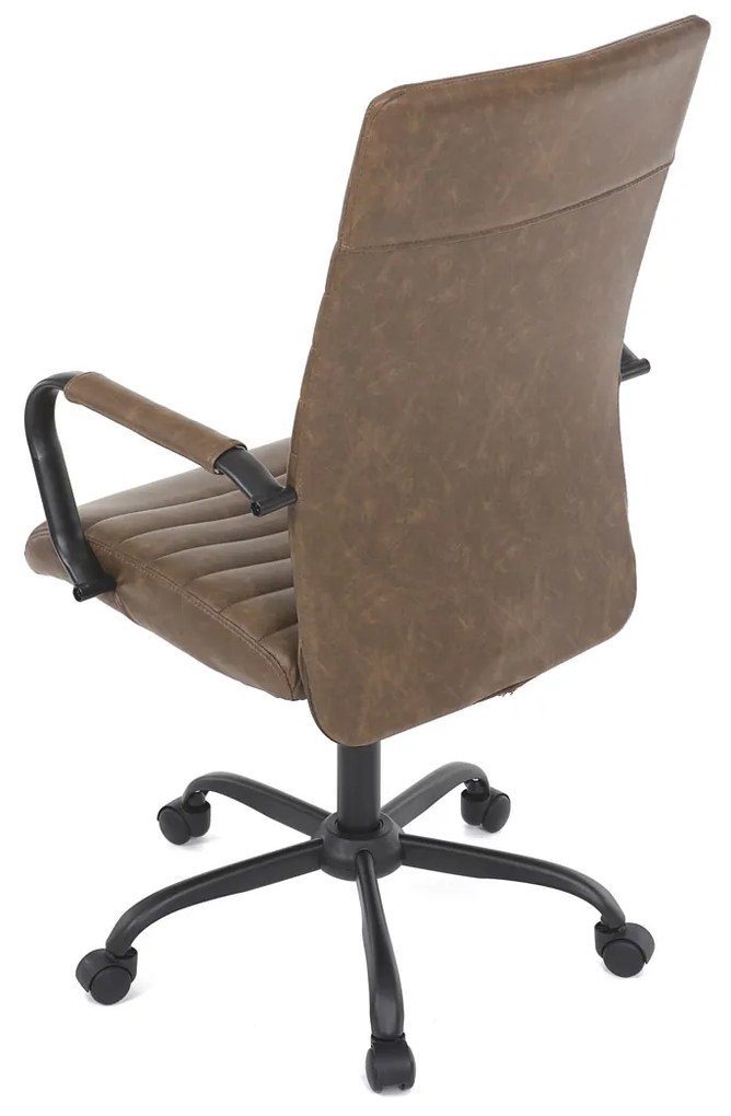 Kancelářská židle KA-V306 BR ekokůže hnědá, kov černý