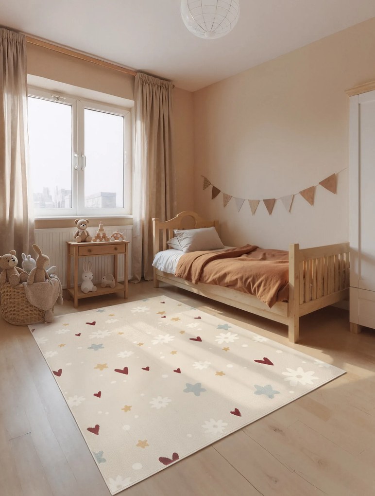Hanse Home, Dětský koberec Adventures 106423 Beige Multicolor, 160x235, vícebarevná, dětský pokoj