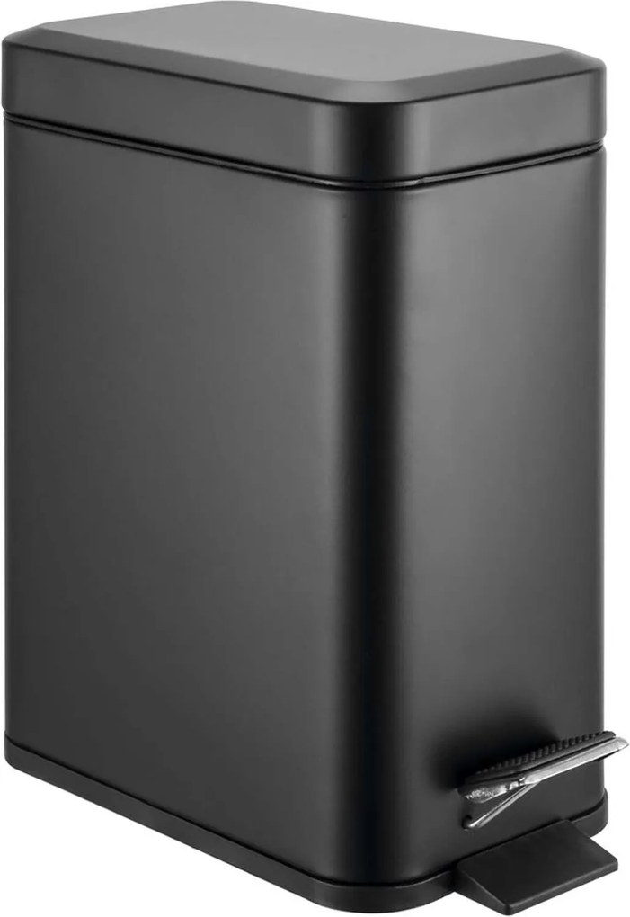 Aqualine Simple Line - Odpadkový koš obdélníkový 5 l, matná černá GAQ005B