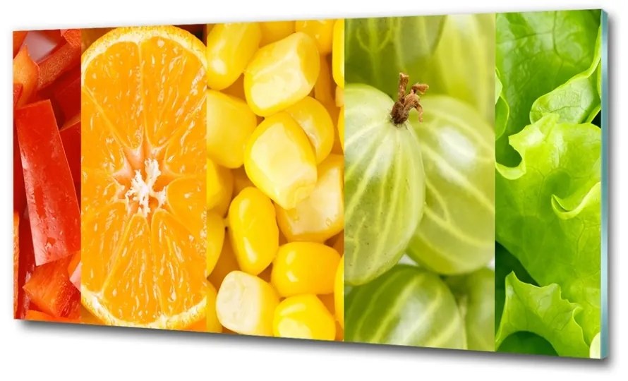 Wallmuralia Foto-obraz fotografie na skle Ovoce a zelenina 100x50