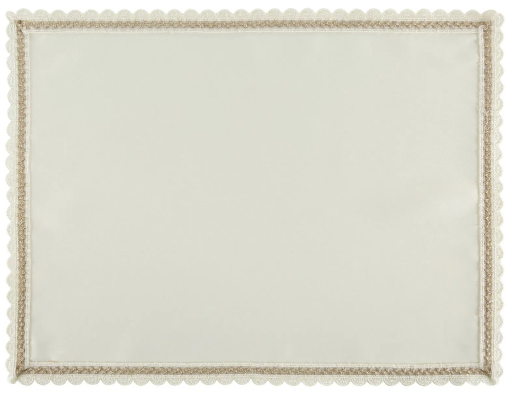 SADA 4 KS PROSTÍRÁNÍ NA STŮL LACE 30X40 CM KRÉMOVÁ