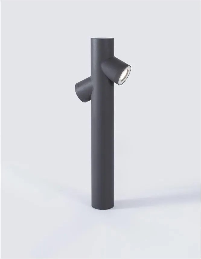 NV 9291703 Venkovní sloupkové svítidlo RAMO tmavě šedý hliník skleněný difuzor GU10 2x7W 220-240V IP65 bez žárovky - NOVA LUCE