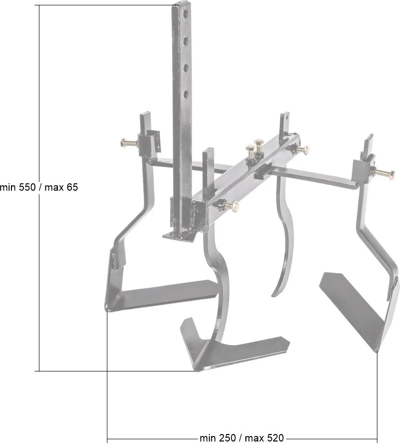 Nastavitelná plečka / rádlo pro kultivátor Hahn & Sohn Cedrus GL06